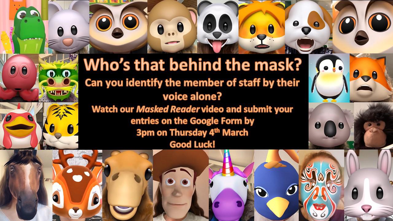 World Book Day – JHS Masked Reader